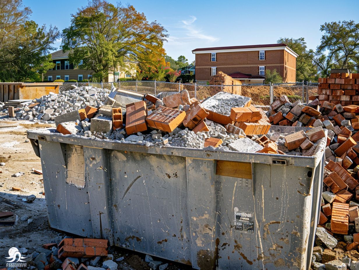 Concrete And Brick Disposal With Dumpster Rentals Columbia Area - Waste ...