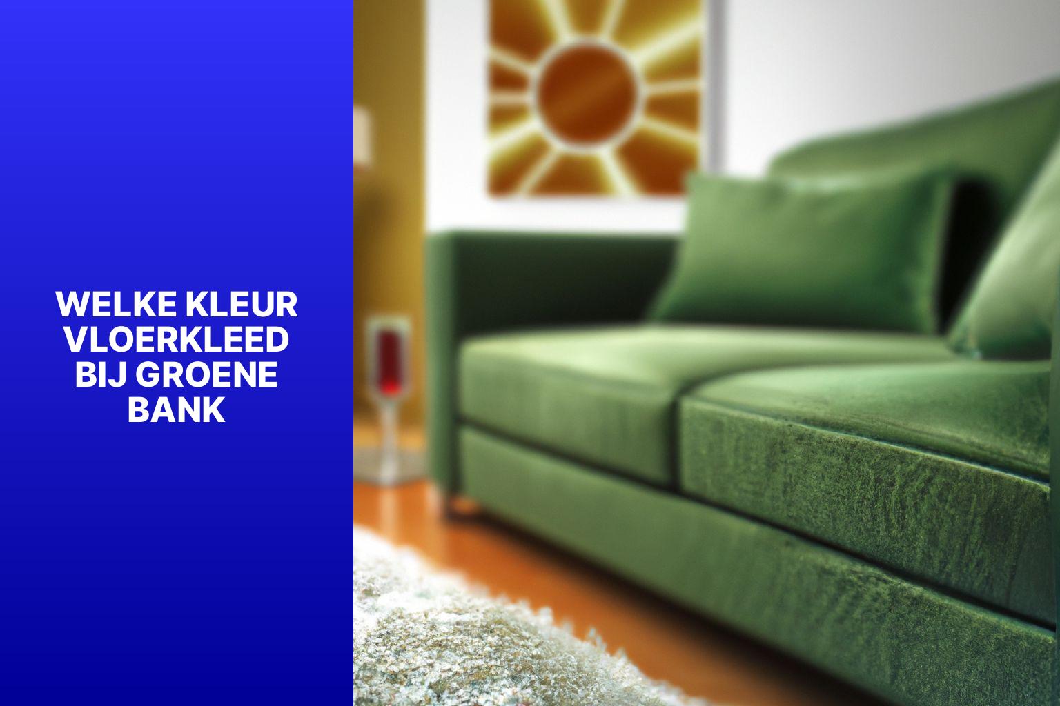 2023: Welke kleur vloerkleed past bij een groene bank?